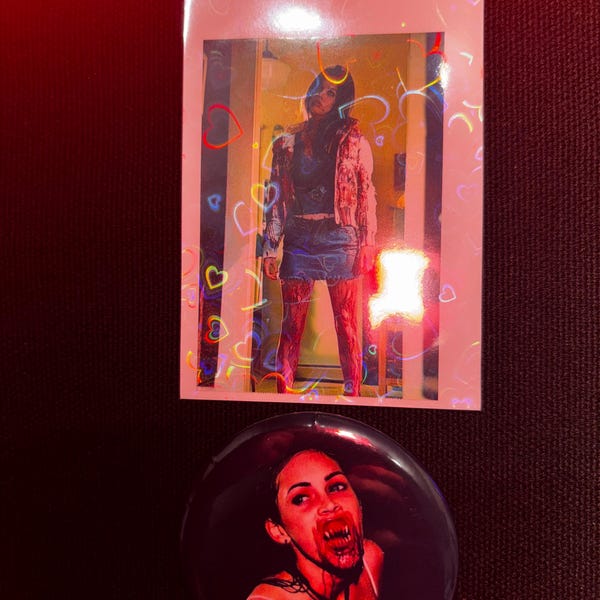 Jennifer Check Horror Big Button - Etsy