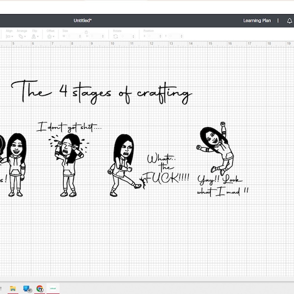 The 4 Stages of Crafting (bitmoji Edition) - Etsy