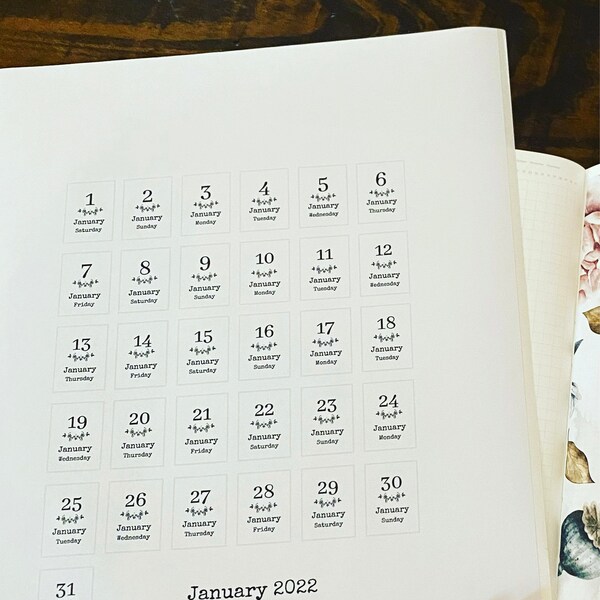 Printable September 2024 Date Stickers for Planning and Journaling - Etsy