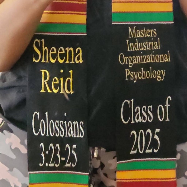 Military Graduation Stole | Design Your Own Custom Embroidered Satin ...