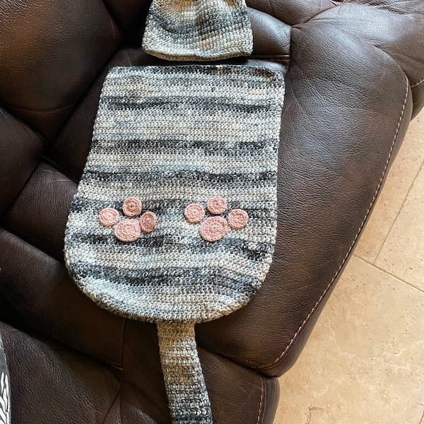Baby Cat Cocoon Hat & Booties Crochet Pattern - Etsy