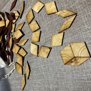 Penrose P2 Arc Tiles, Mathematical Puzzle, Pentagon Puzzle, Tile Puzzle ...