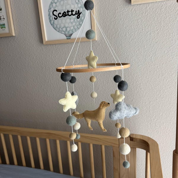 Horse Mobile Felt, Horse Baby Mobile for Neutral Nursery, Horse Crib ...