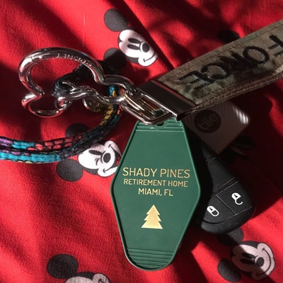Shady Pines Dark Green Key Tag Golden Girls Keychain - Etsy
