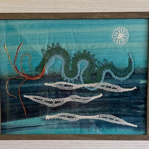 Bobbin Lace DRAGON Pattern, Pdf Lace Patterns to Print at Home, Diy ...