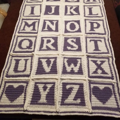 INSTANT DOWNLOAD crochet Alphabet Graph crochet Alphabet Pattern abc ...