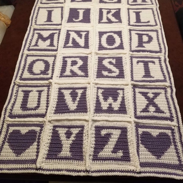 INSTANT DOWNLOAD -crochet Alphabet Graph -crochet Alphabet Pattern -abc ...