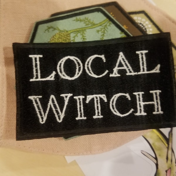 Local Witch Iron on Sew on Patch, Witchcore, Gothic, Cottage Witch ...