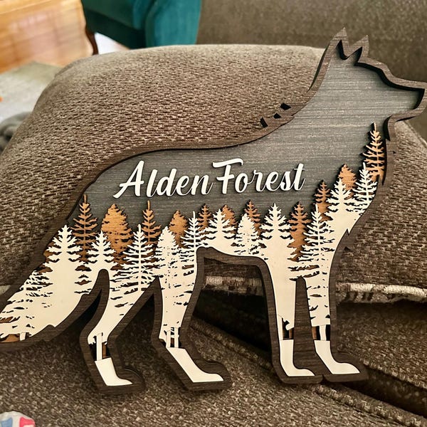 Rustic Woodland Animal Signs, Personalized Wooden Signs, Wall Art for ...