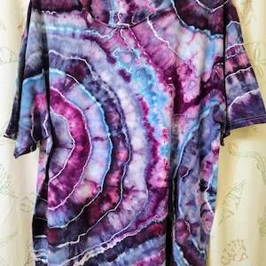 Geode Tie Dye Shirt Psychedelic Clothing Tye Dye Shirt 50th - Etsy