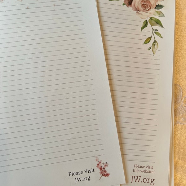 JW Letter Writing Paper Digital Download Lined Website Cherry Blossom ...