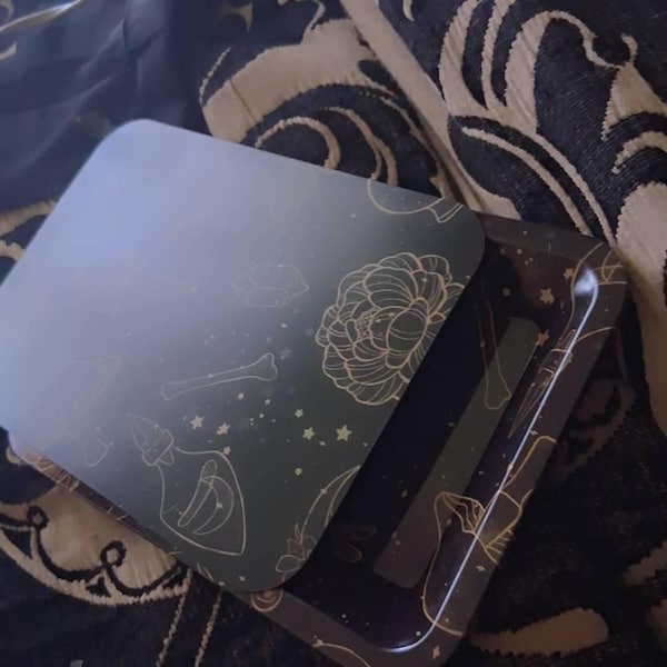 Mystery Rolling Trays - Metal Rolling Tray - Unique Design Tray - Small ...