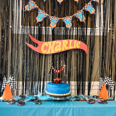 Race Car Birthday Banner Racing Theme Birthday Race Car - Etsy