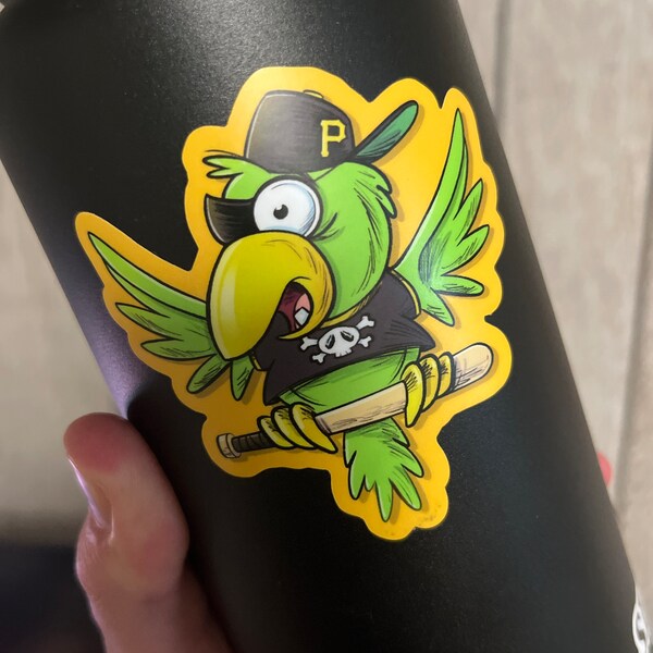 Pittsburgh Pirates Sticker / Pirate Parrot Sticker - Etsy