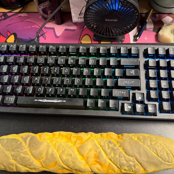 Daedric Font Backlit Keycap Set (top Print Only or Top and Front Side ...