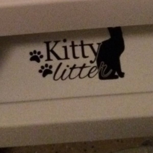 Vinyl Container Label Kitty Litter - Etsy