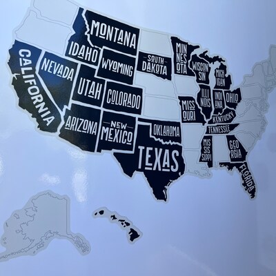 USA Decal Sticker Travel Map for Rv's and Campers - Etsy