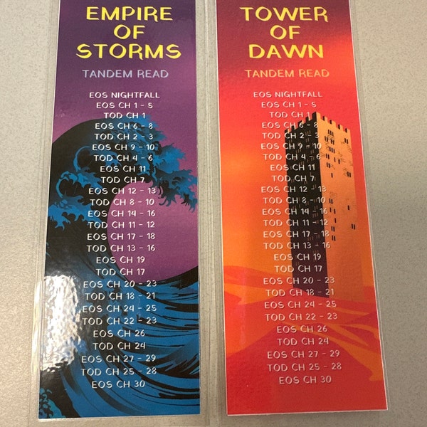 Throne of Glass - Tandem Read Bookmarks, Tower of Dawn, Empire of ...