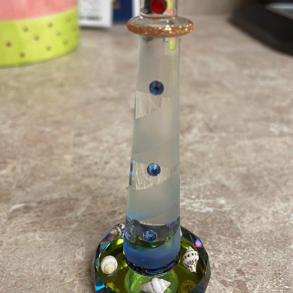 Handmade Glass Lighthouse - Etsy