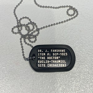 SCP Foundation Departmental ID Card / Badge Customized With Your ...