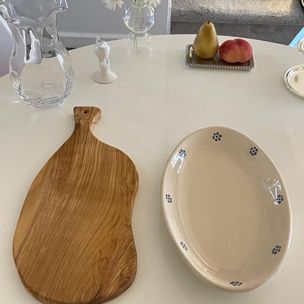 Set 4 Plates Terracotta Traditional, Cream and Blue Flower, 2 Flat ...