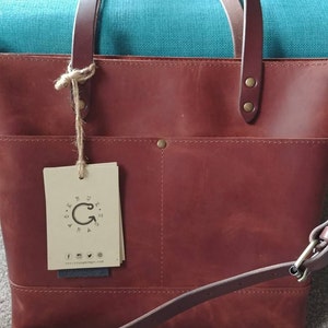 Convertible Tote Backpack Leather Tote Bag Laptop Bag for | Etsy