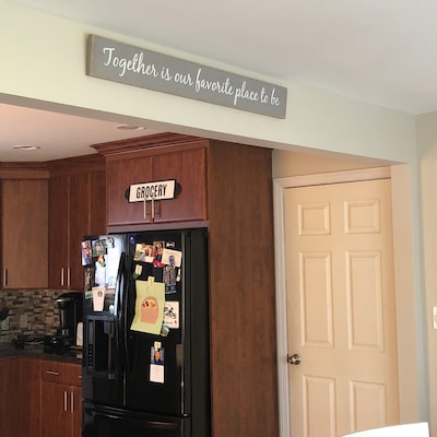 S165 Wood Handmade Long Sign. together is Our Favorite - Etsy