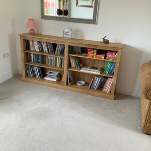 Tall Traditional Wooden 7ft X 3ft Bookcase, Handcrafted Adjustable ...