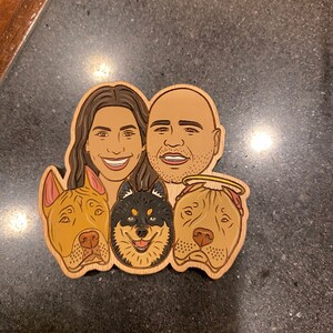 Wooden Custom Portrait Brooch Brooch on the Photo - Etsy