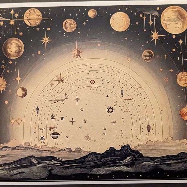 Vintage Celestial Junk Journal Kit Astronomy Printable Pages Sun and ...
