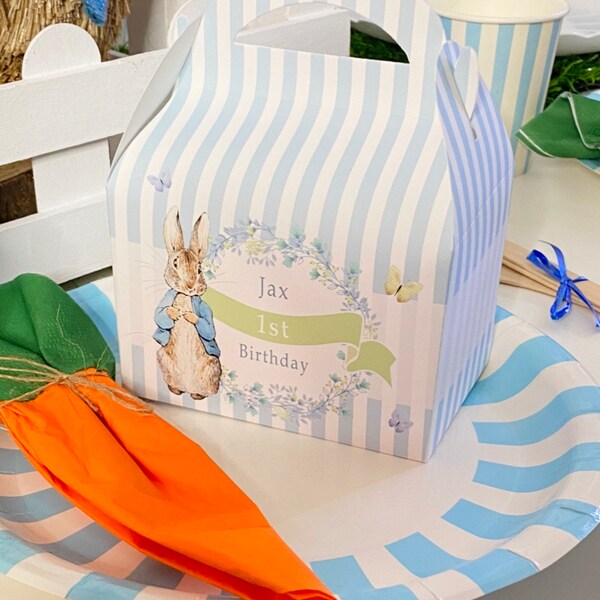 Peter Rabbit Personalised Children’s Party Box Gift Bag Favour - Etsy