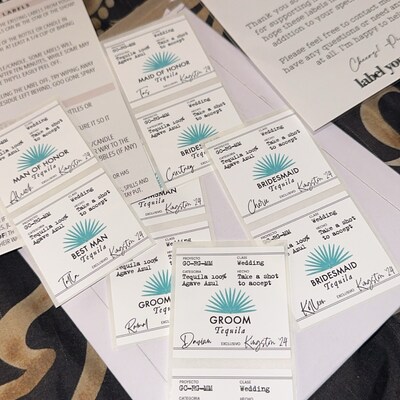 Casamigos Labels for Bridesmaid and Maid of Honor Proposal, Will You Be ...