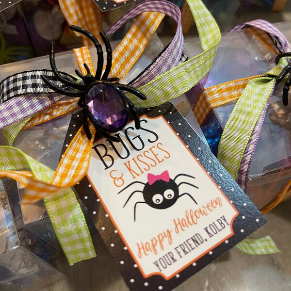 Halloween Tags, Halloween Treat Tags, Spider Halloween Tags, Bugs and ...