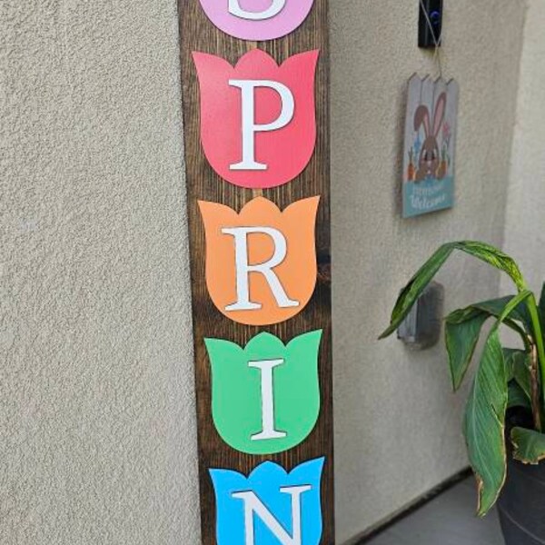 Hello Spring Tulips Svg, Porch Sign Svg, Digital Download, Spring ...