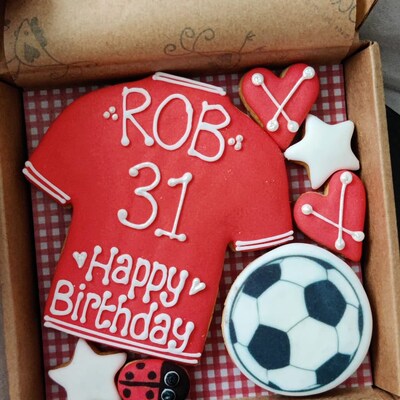 Football / Rugby Supporters Shirt and Football Cookie Box ...
