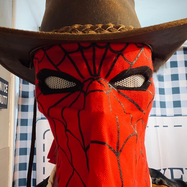 Spider-man Cowboy Mask - Etsy