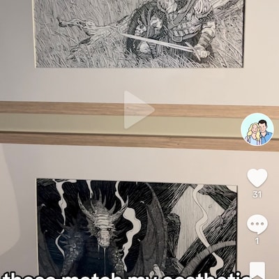 Ink Drawing Print 'the Cave' - Etsy