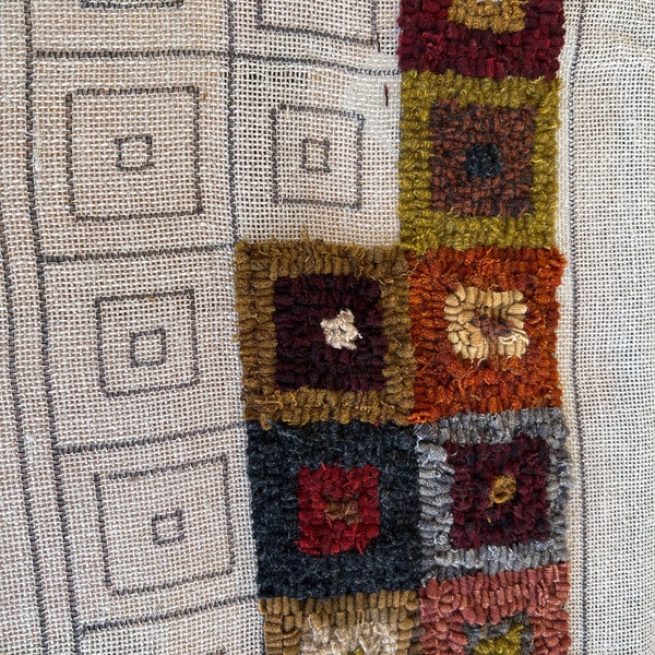 Primitive Rug Hooking Kit or Pattern "the Blue Tulip" - Etsy