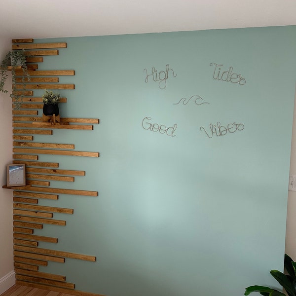 High Tides Good Vibes Sign, Wave Wall Art, Beach Wall Decor, Surf Decor ...