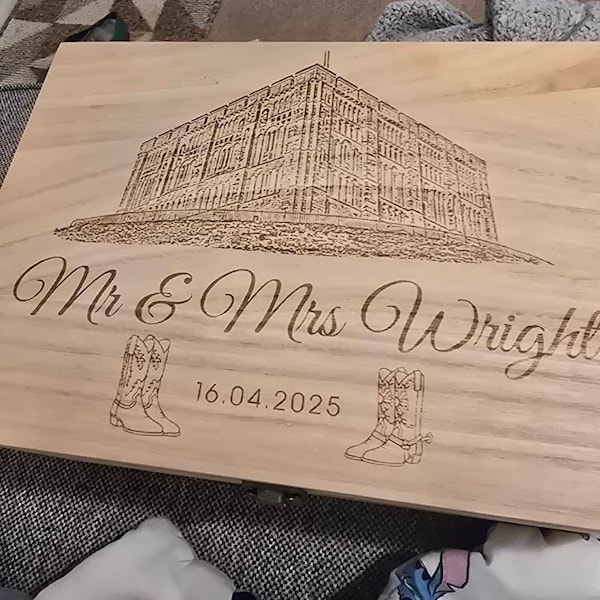 Personalised Engraved Wooden 75 Piece Art Box With Colouring Pencils ...