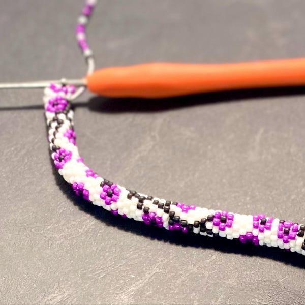 Bead Crochet Bracelet Pattern, Pastel Geometric Bracelet Pattern, Seed ...