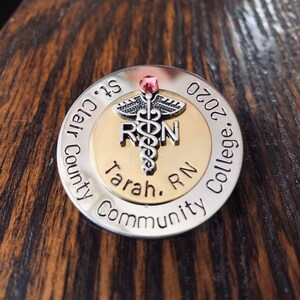 Personalized Nursing Pin/customized Nurse Pin/lpn BSN RN Nurse Pin ...