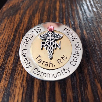 Personalized Nursing Pin/customized Nurse Pin/lpn BSN RN Nurse Pin ...