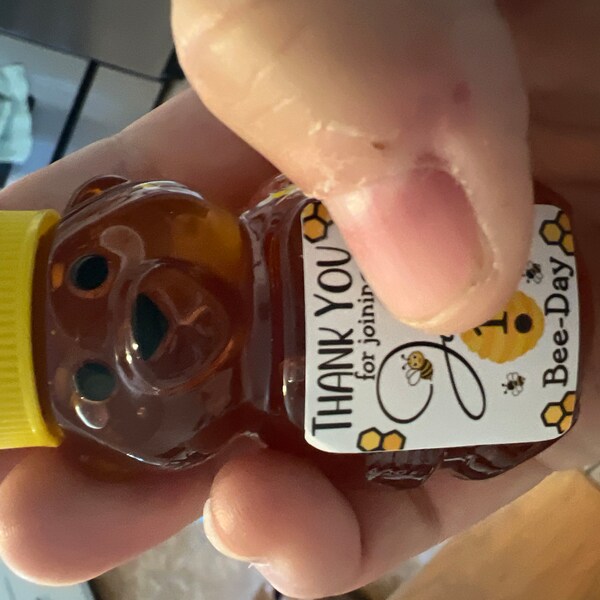 50 Custom Mini Honey Bears, Pure Raw Florida Honey, Wedding Bridal ...