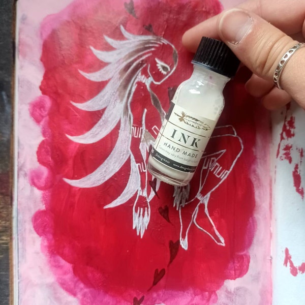 Walnut Shimmer Red Calligraphy Ink | Calligraphy Kit | Handmade ...