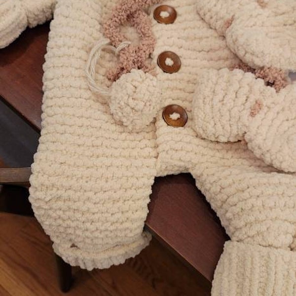 Cute Bear Knit Baby Jumpsuit, Newborn Photo Session Scene Romper,baby ...