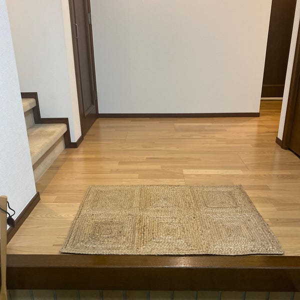 Natural Jute Rug Jute Braided Rug Bohemian Jute Rug Rectangular Jute ...