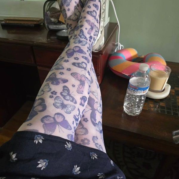 Collants bleus à motifs écossais pour femme - Etsy France
