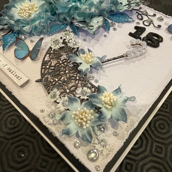 Handmade Birthday Card, Ladies Floral Greetings Card, Flower Cards ...
