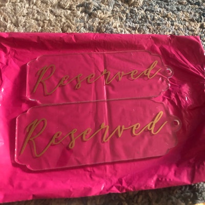 Reserved Sign Wedding Custom Reserved Seat Sign Reserved Tags for ...